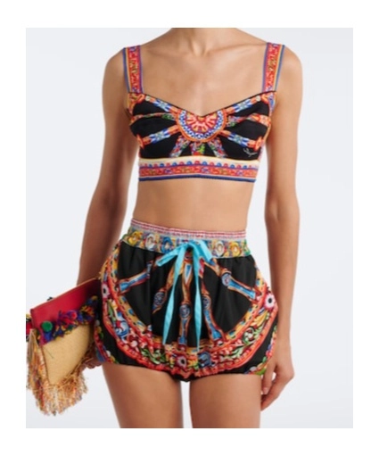 Dolce & Gabbana Carretto Cotton Poplin Shorts