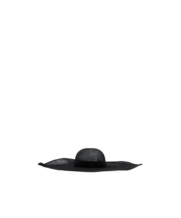 Junya Watanabe Sinamay Cloth Natural Straw Sun Hat - Black