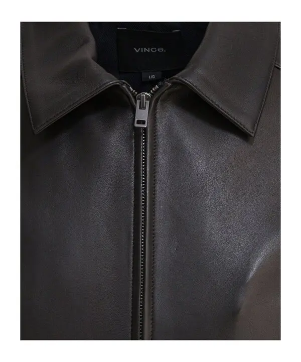 Vince Long-sleeve Leather Jacket