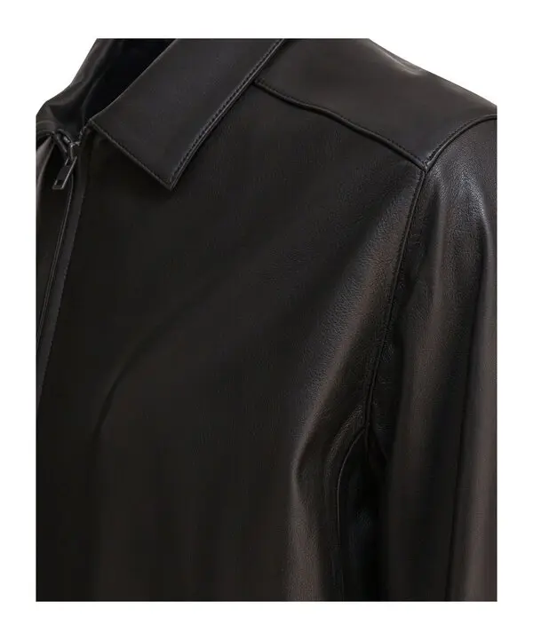 Vince Long-sleeve Leather Jacket