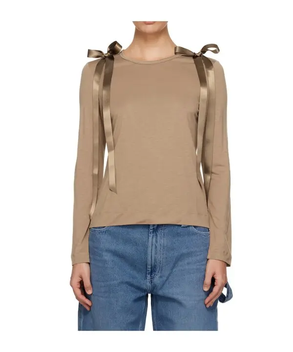 Simone Rocha Bow-detail Long-sleeve T-shirt