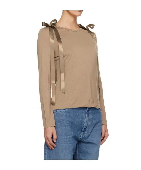 Simone Rocha Bow-detail Long-sleeve T-shirt