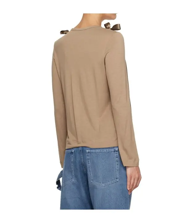 Simone Rocha Bow-detail Long-sleeve T-shirt