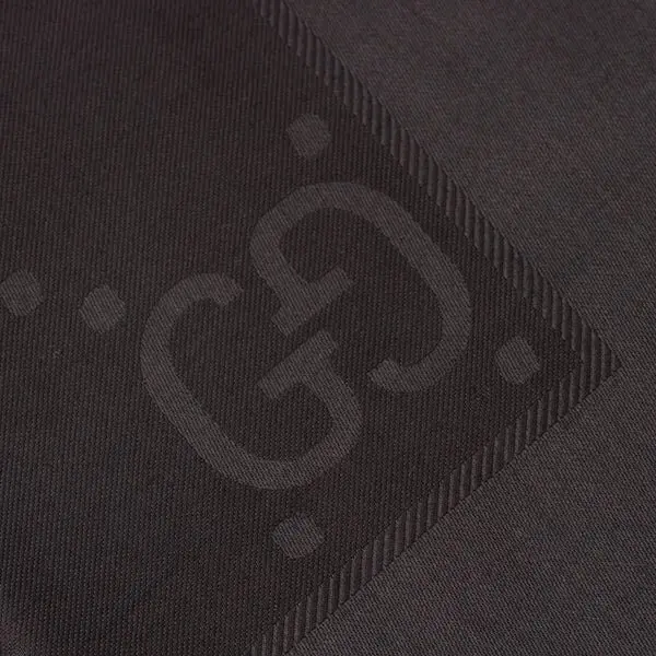 Gucci Gg Jacquard Wool And Silk Scarf - Black