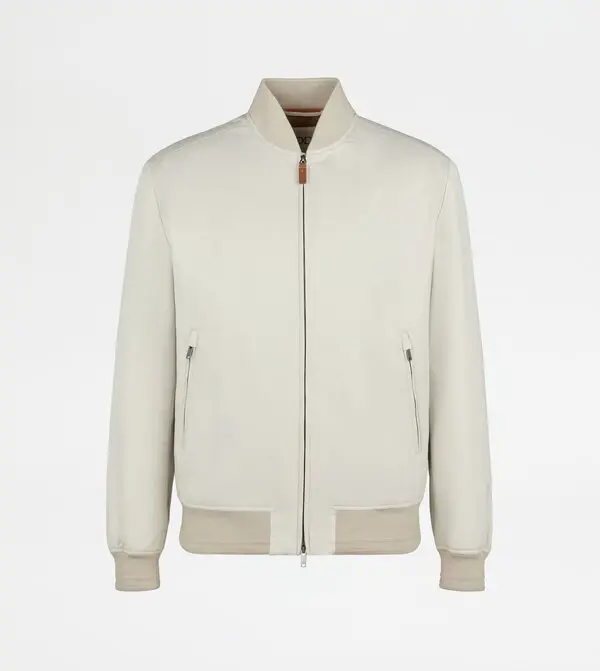 TOD'S Brera Bomber Jacket In Soft Touch Microfiber
