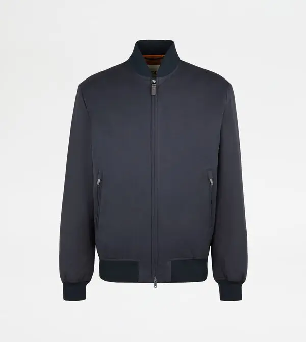 TOD'S Brera Bomber Jacket In Soft Touch Microfiber