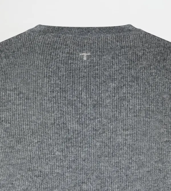 TOD'S Round-neck Cashmere Pullover With Suede Ribbing