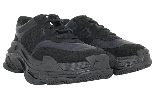 Balenciaga Triple S Nylon Sneakers - Black