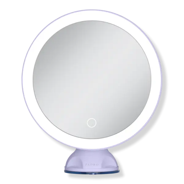 ZADRO Lighted Wall Mounted Suction Cup Makeup Mirror With 10x Magnification