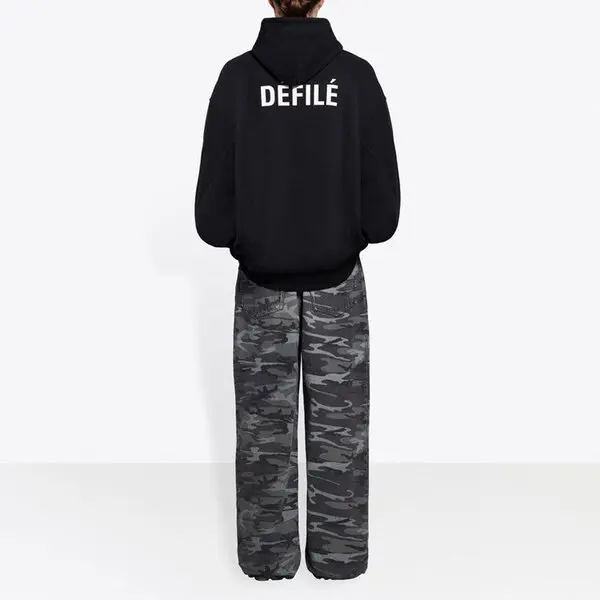 Balenciaga Wide Leg Camouflage Jeans - Grey
