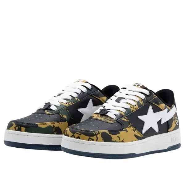 A BATHING APE X Clot Camo Sta Sneakers