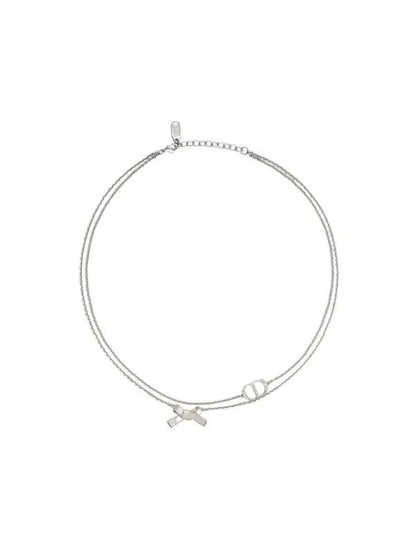 Dior Necklace With Cross - Metallic