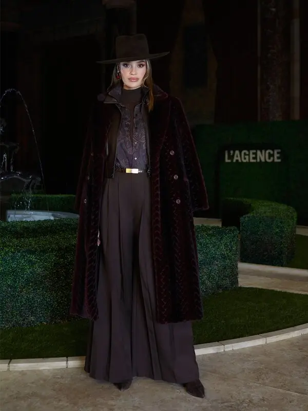 L'Agence Clotilde Cropped Leather Bomber Jacket