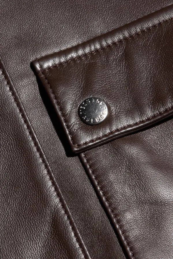 L'Agence Clotilde Cropped Leather Bomber Jacket