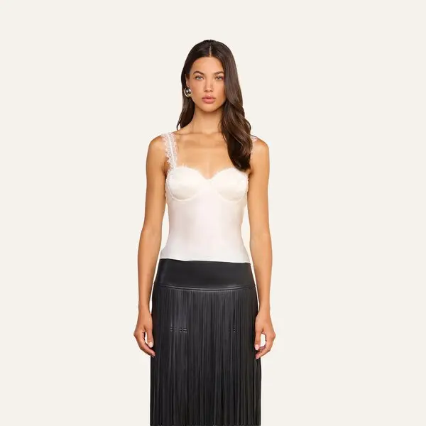 L'Agence Soleia Lace Camisole - Ivory