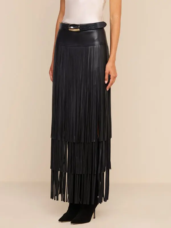L'Agence Karoline Fringe Skirt