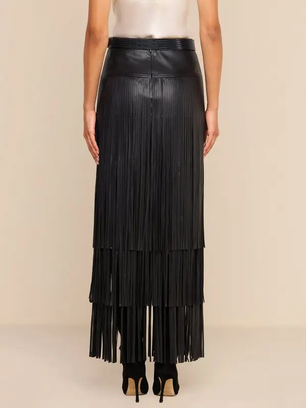 L'Agence Karoline Fringe Skirt