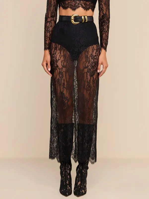 L'Agence Raymonde Lace Maxi Skirt