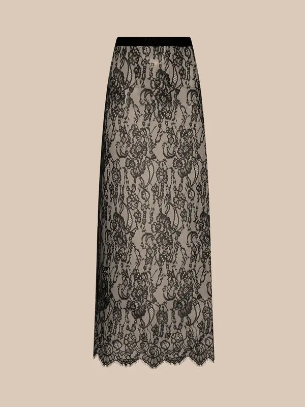 L'Agence Raymonde Lace Maxi Skirt