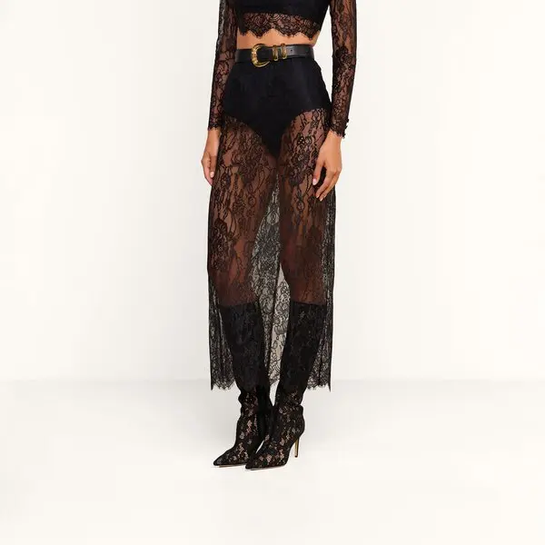 L'Agence Raymonde Lace Maxi Skirt
