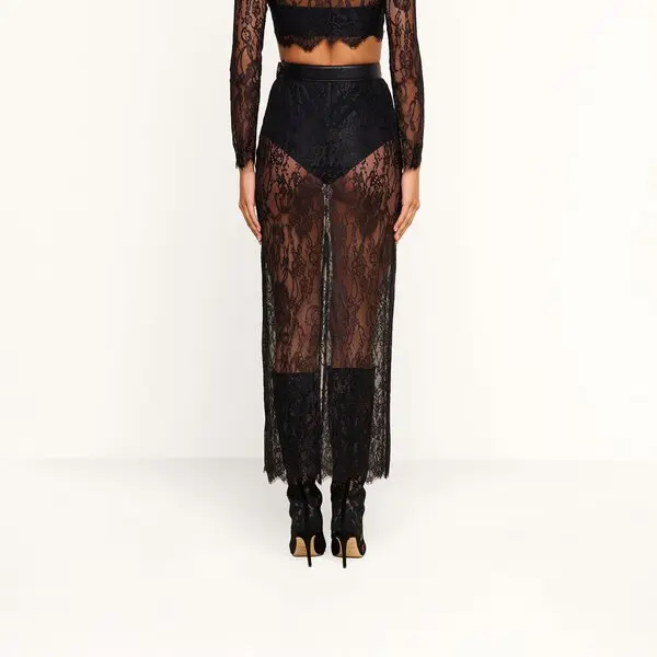 L'Agence Raymonde Lace Maxi Skirt