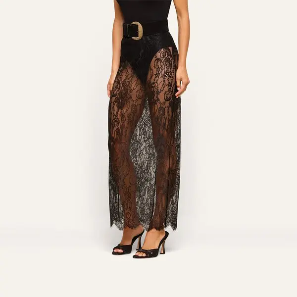 L'Agence Raymonde Lace Maxi Skirt