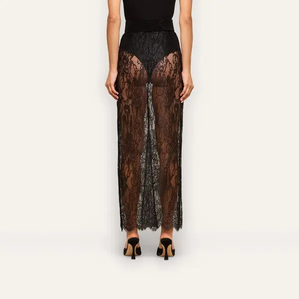 L'Agence Raymonde Lace Maxi Skirt