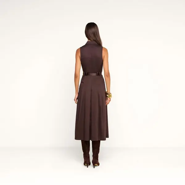 L'Agence Kolton Midi Dress With Belt - Dark Java