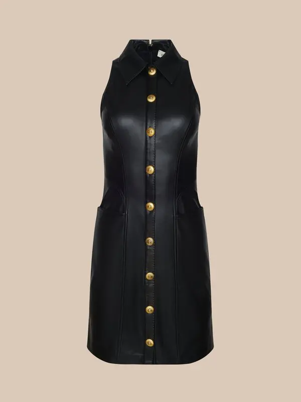 L'Agence Apolline Vegan Leather Dress