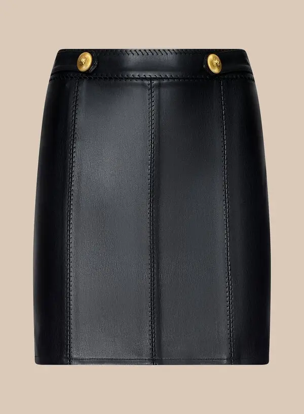 L'Agence Arlena Vegan Leather Mini Skirt