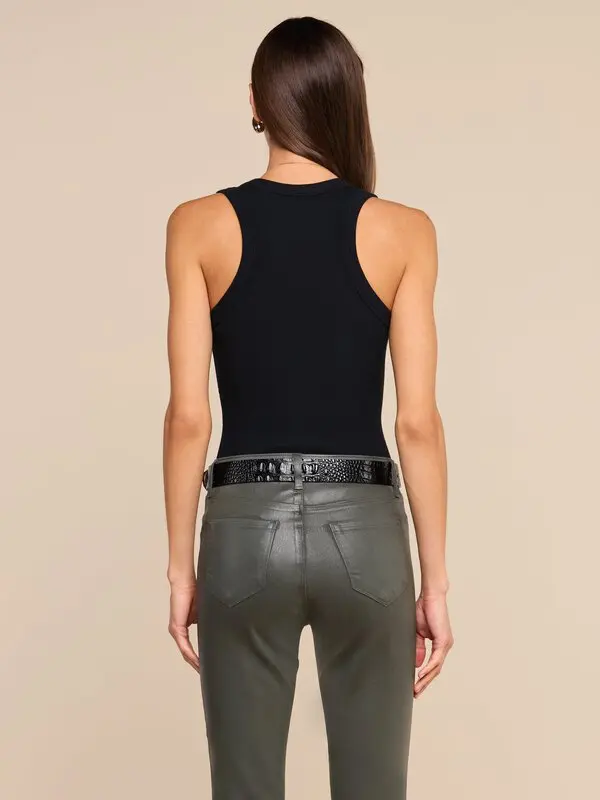 L'Agence Shania Racerback Tank Top - Black
