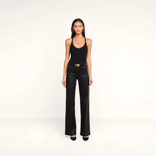 L'Agence Wrenna Racerback Bodysuit - Black