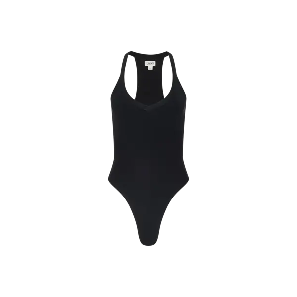 L'Agence Wrenna Racerback Bodysuit - Black