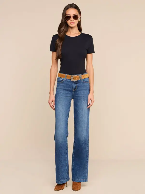 L'Agence Aileen Cotton Crewneck T-shirt