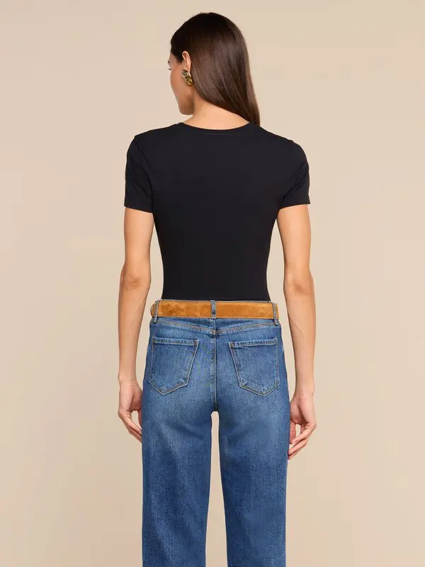 L'Agence Aileen Cotton Crewneck T-shirt