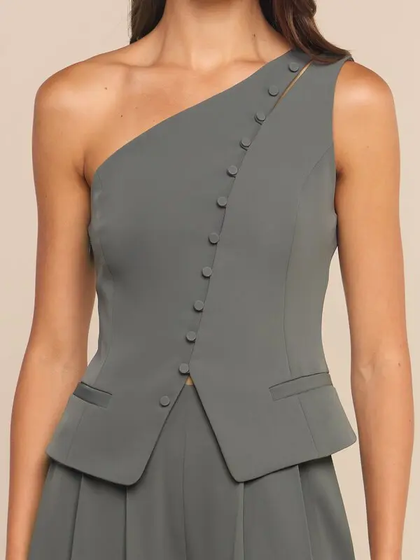 L'Agence Zinnia One-shoulder Top