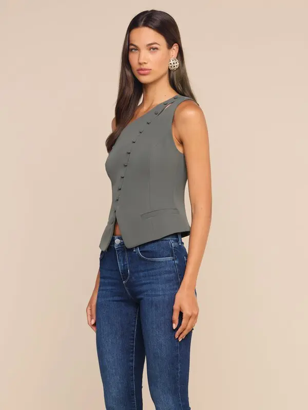 L'Agence Zinnia One-shoulder Top