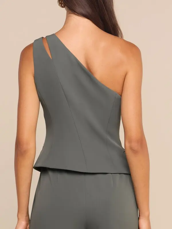 L'Agence Zinnia One-shoulder Top