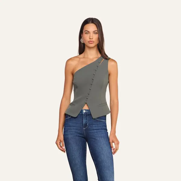 L'Agence Zinnia One-shoulder Top