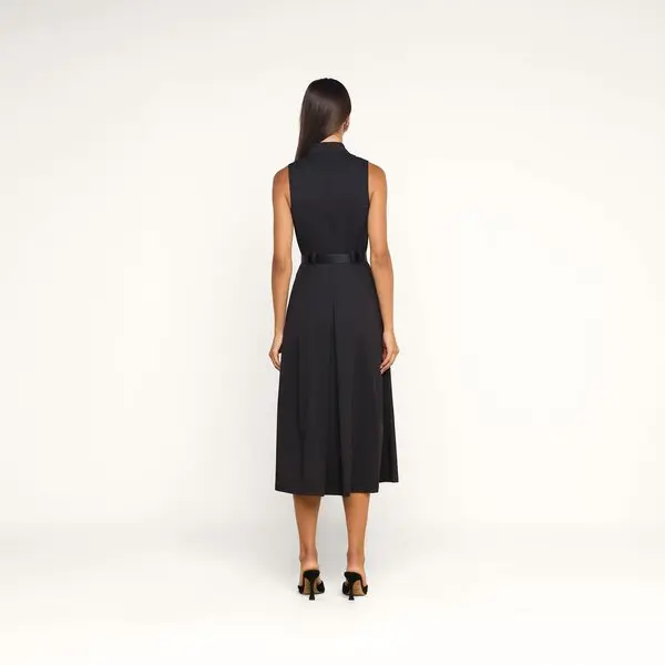 L'Agence Kolton Zip-up Belted Dress - Black