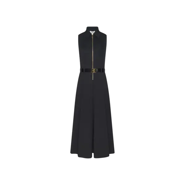 L'Agence Kolton Zip-up Belted Dress - Black