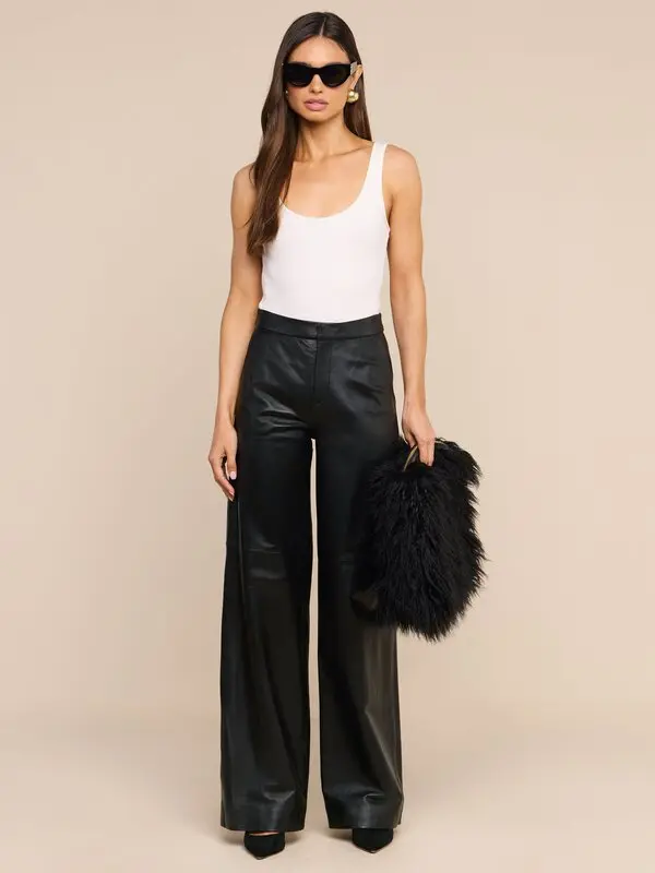 L'Agence Adelina Faux Fur Clutch