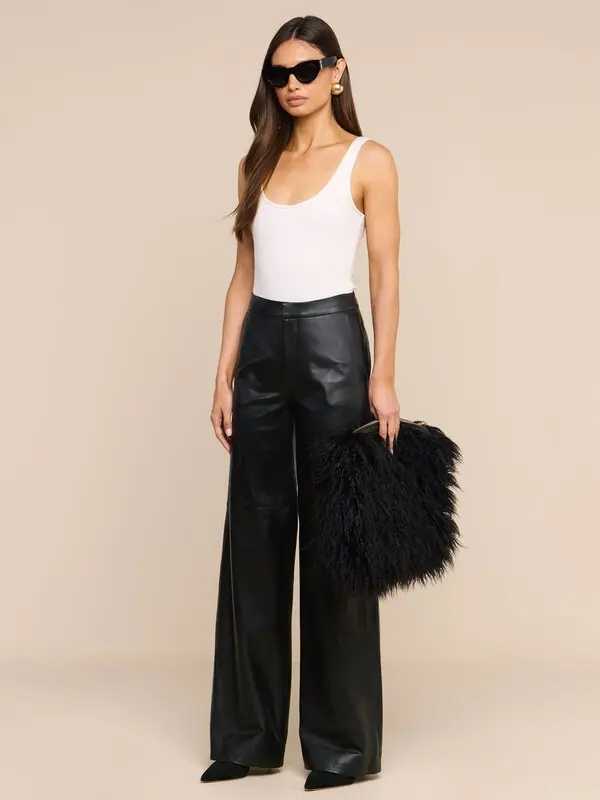 L'Agence Adelina Faux Fur Clutch