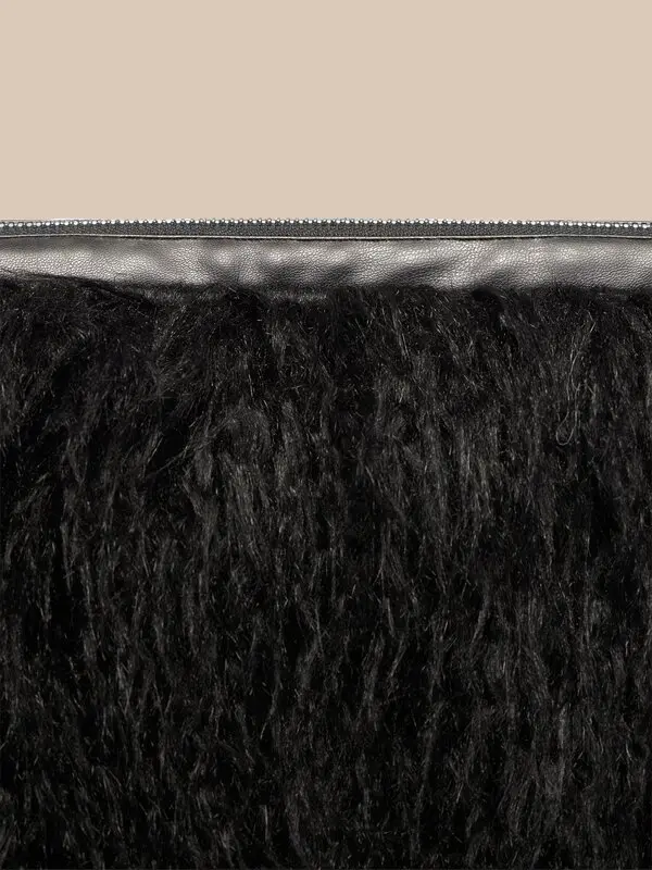 L'Agence Adelina Faux Fur Clutch