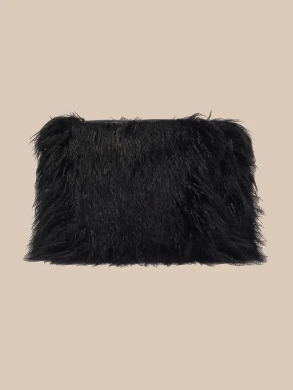 L'Agence Adelina Faux Fur Clutch