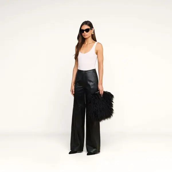 L'Agence Adelina Faux Fur Clutch