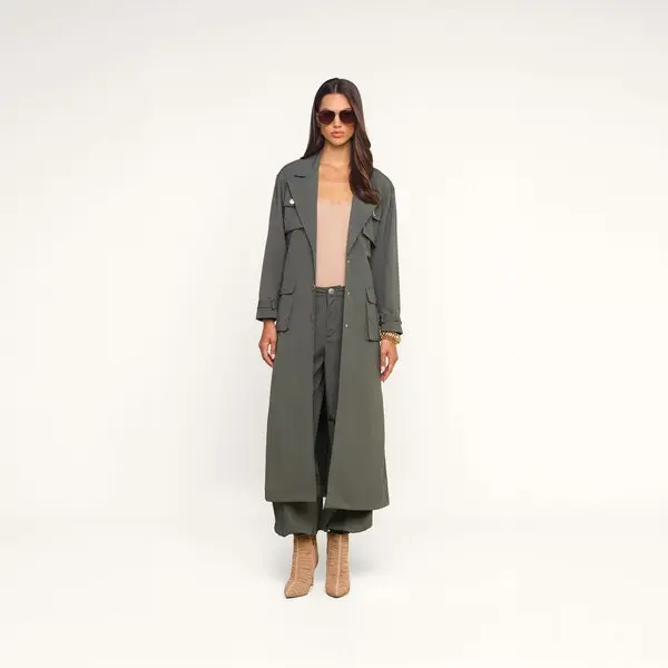 L'Agence Greer Nylon Jogger Pants - Ash Olive