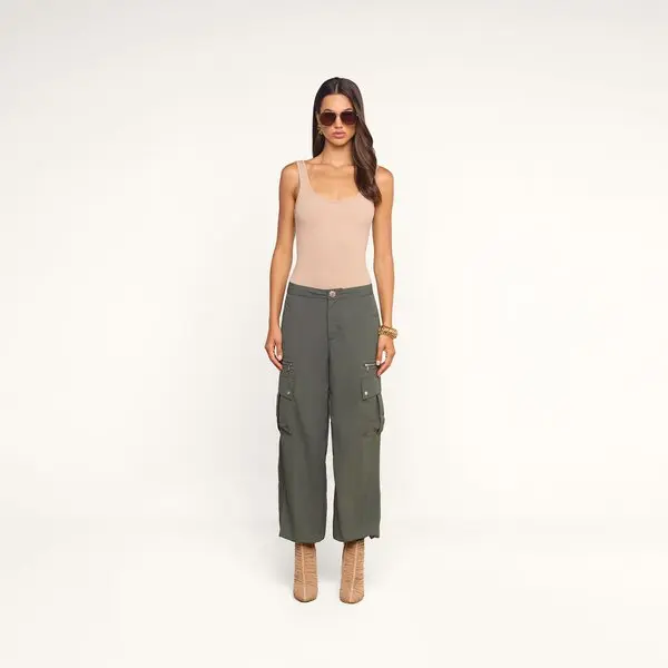 L'Agence Greer Nylon Jogger Pants - Ash Olive