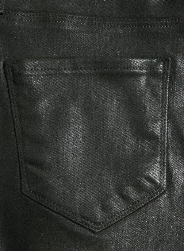 L'Agence Kendra Coated Cropped Flare Jean - Ash Olive Coated