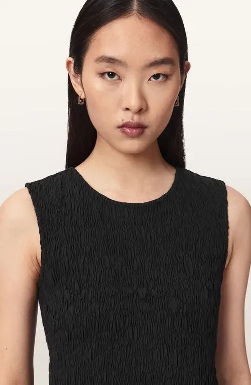 ALLSAINTS Luna Crinkle Maxi Dress - Black